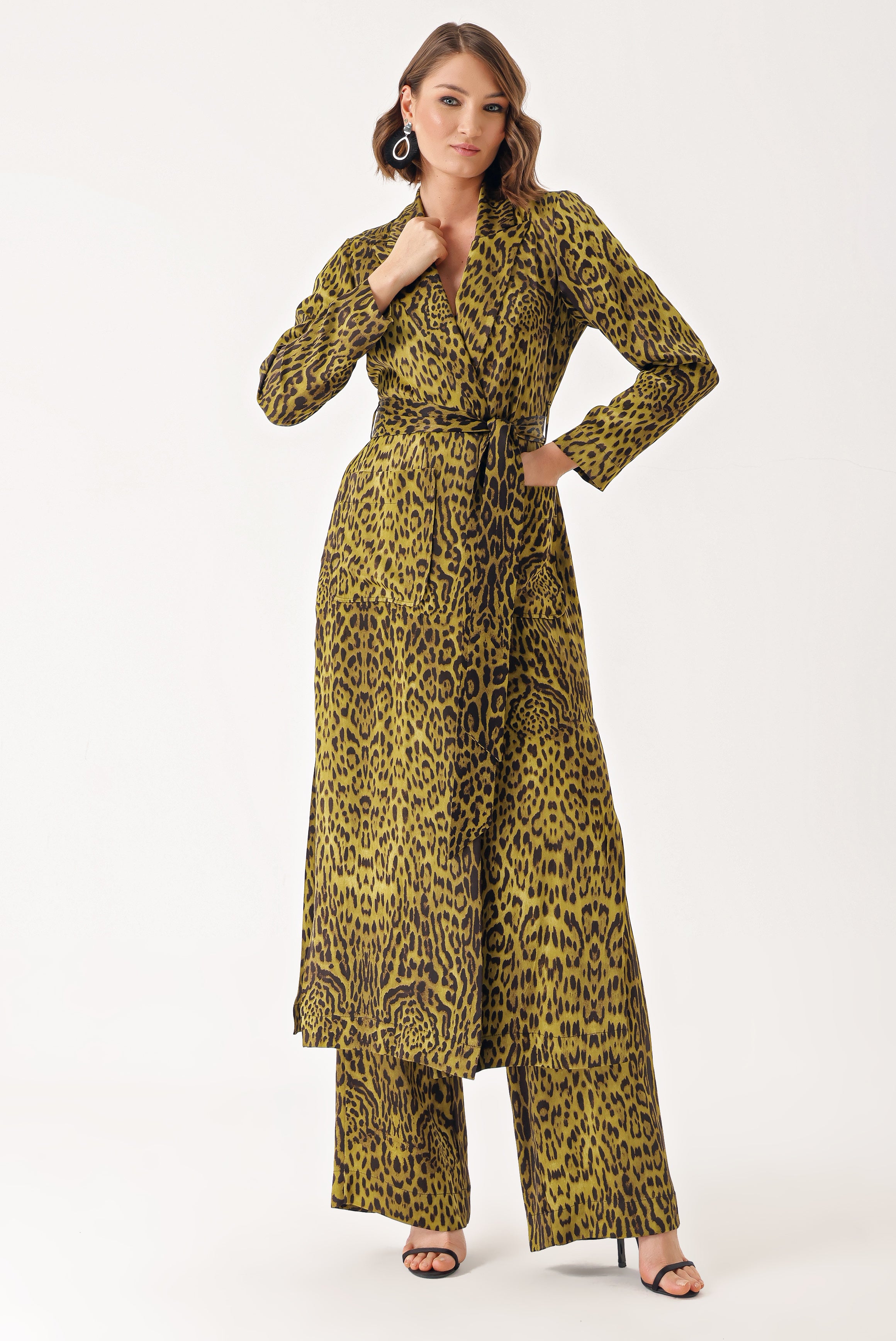 Leopard Print Long Jacket &Trouser Set – Store WF